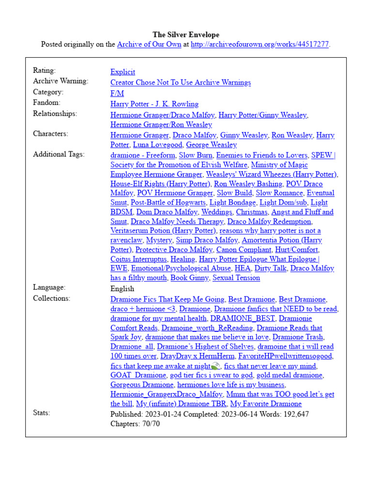 The Silver Envelope | PDF