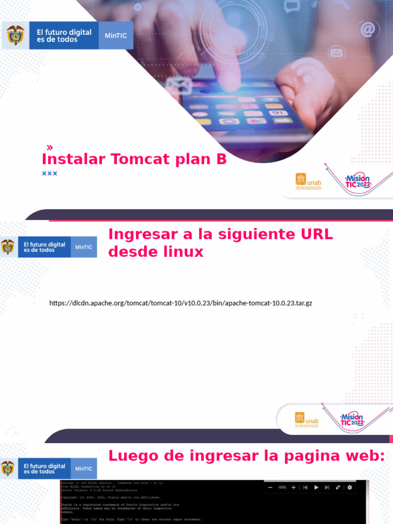 presentacion linux - parte 3 -1 instalar tomcat - plan b | PDF