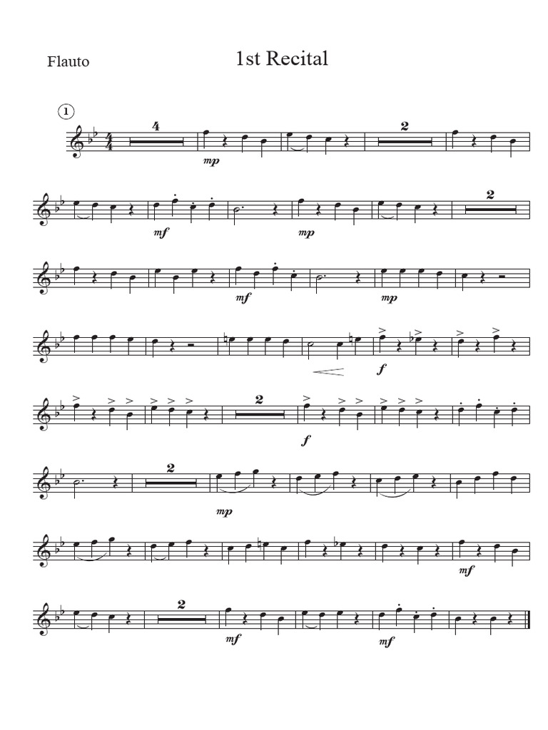 Recital - Flauto | PDF