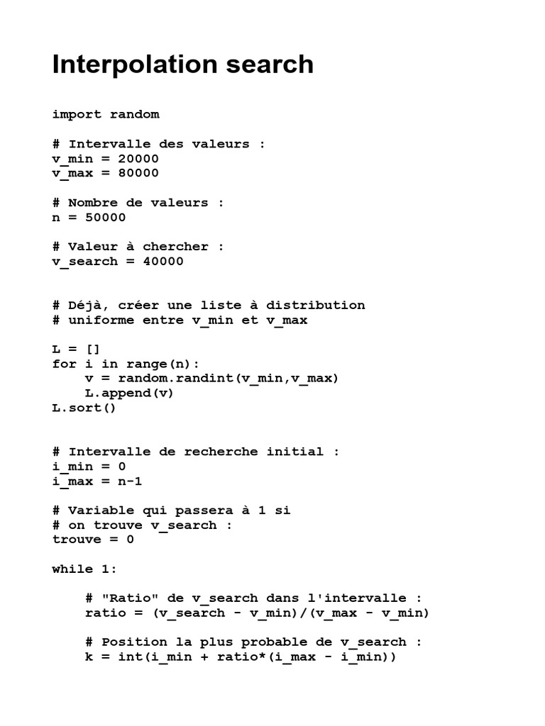 16) Interpolation Search | PDF