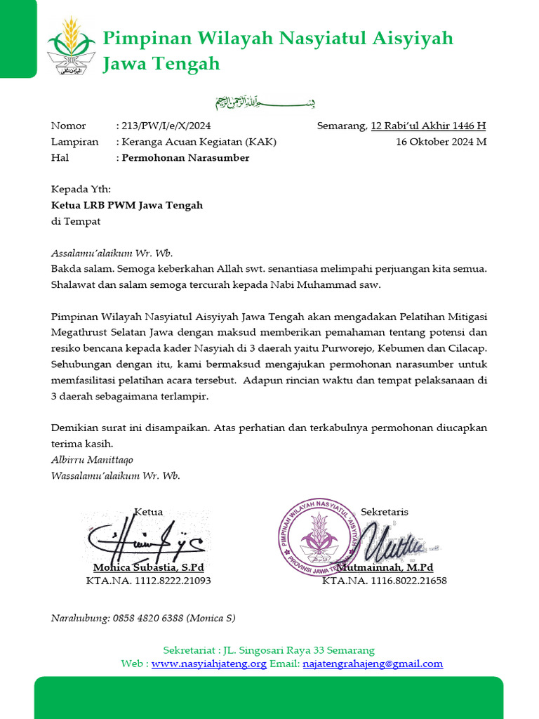 213 Permohonan Narsum LRB PWM Jateng | PDF 213 Permohonan Narsum LRB PWM Jateng | PDF