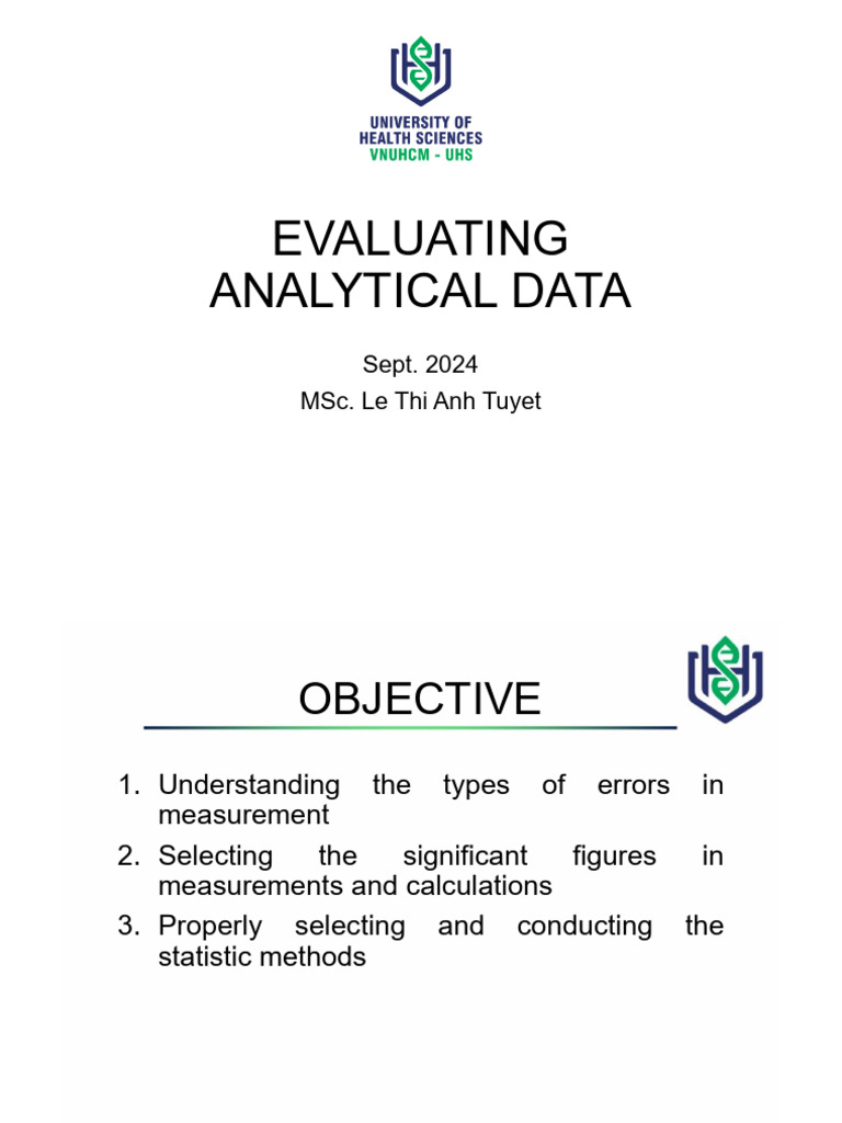 Evaluating Analytical Data | PDF