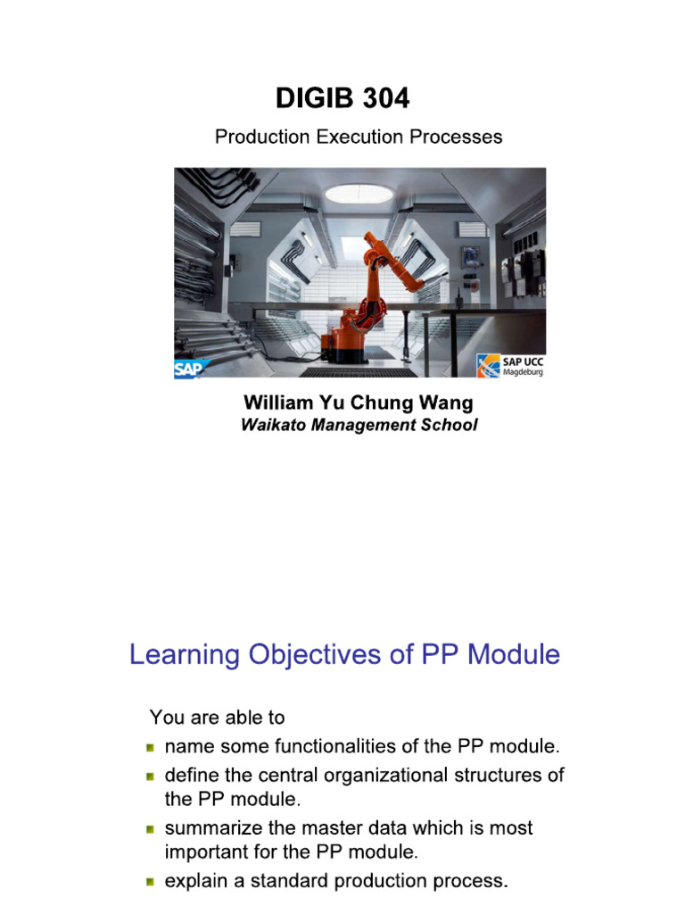 Module 4 Production Execution Processes | PDF
