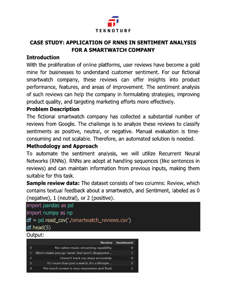 gen AI M7 Sentiment Analysis with RNNs | PDF