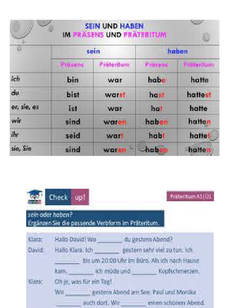 19-Praeteritum (Sein, Haben) - 13-09-2024 | PDF