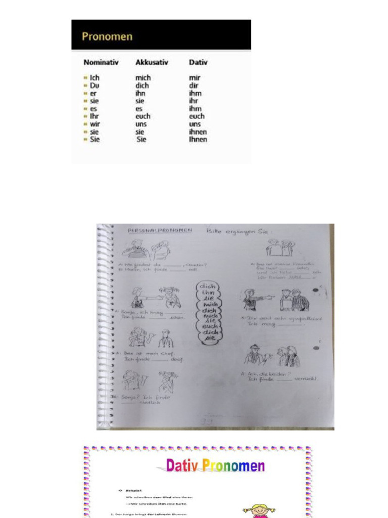 18-Pronouns (Nominative, Accusative, Dative) - 11-09-2024 | PDF