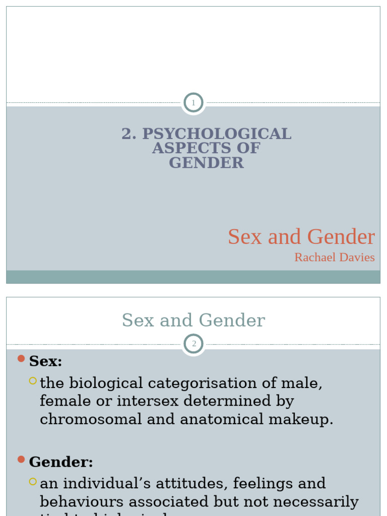 Psychological Theories of Gender Identity | PDF