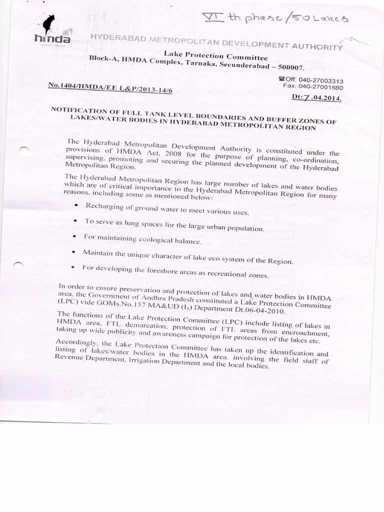 6th Phase Inside ORR | PDF