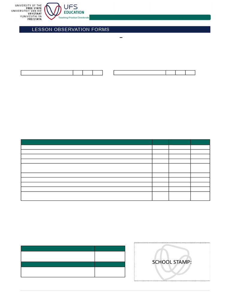 Lesson Observation | PDF