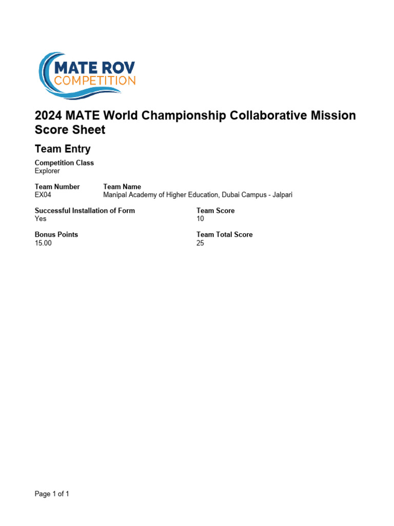 2024 MATE WC CollaborativeMission EX04 | PDF