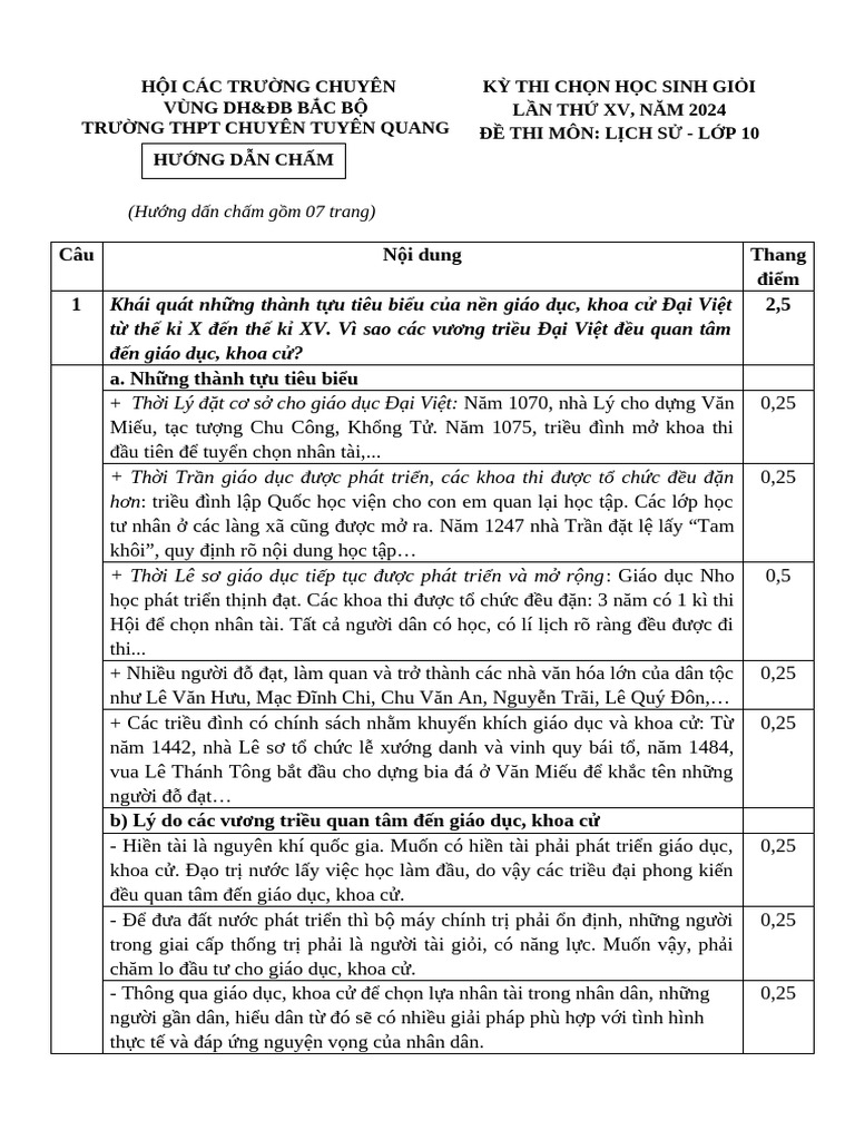 HDC Sử 10 DH | PDF