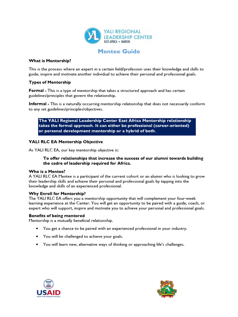Mentee Guide | PDF