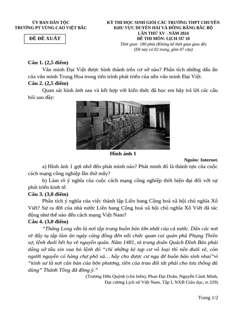Lich Su - 10 - PT Vung Cao Viet Bac - Thai Nguyen | PDF