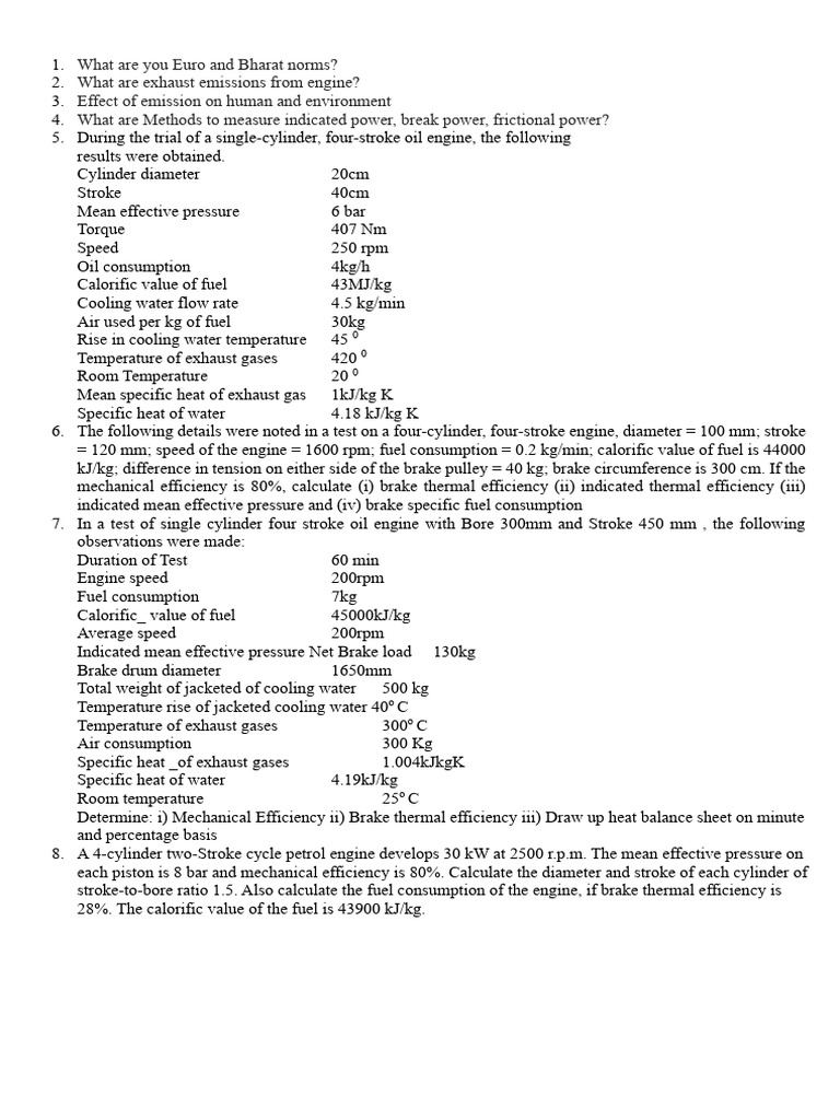 Engine Performance Analysis Guide | PDF | Engines | Science & Mathematics