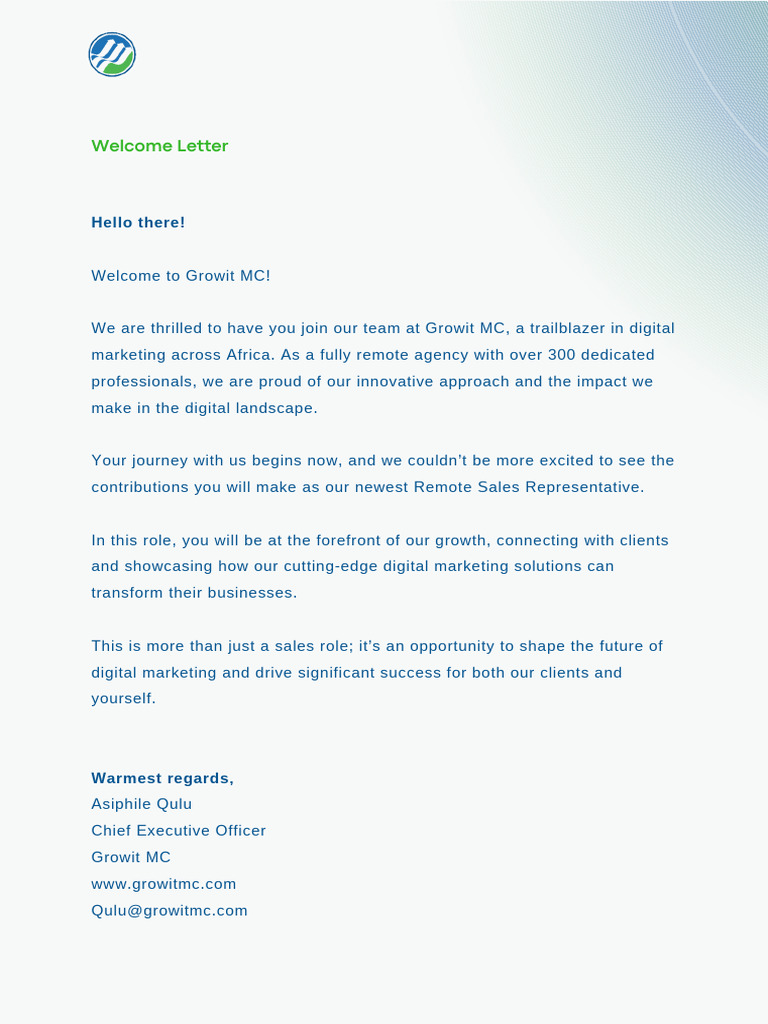 Remote Sales Rep Welcome Kit | PDF | Sales | Business