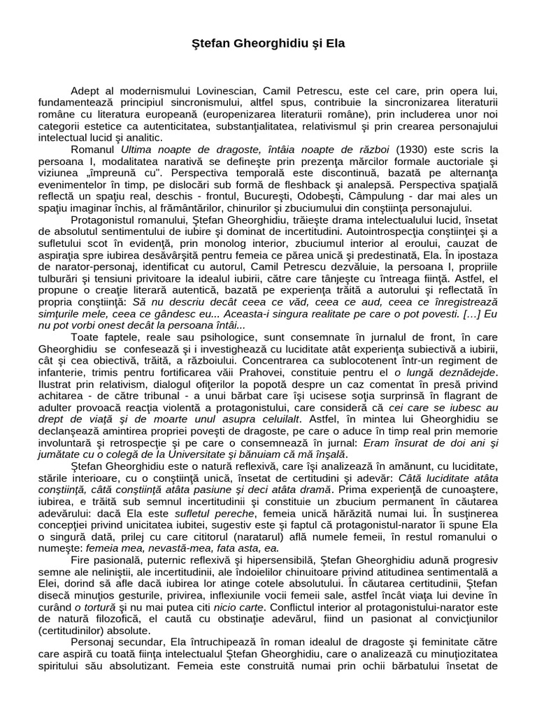 Stefan Gheorghidiu Si Ela | PDF