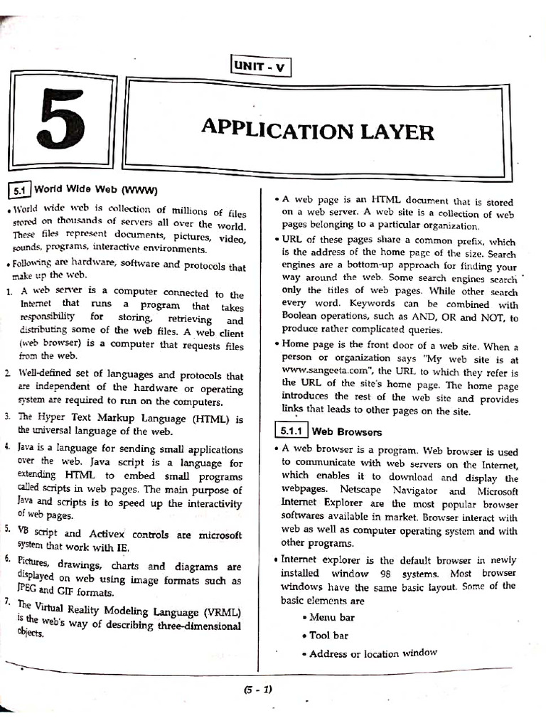 ACN 5th Chapter - 1 | PDF