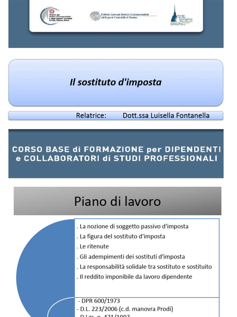 Il Sostituto d'Imposta | PDF