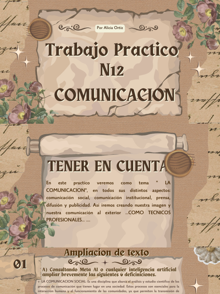 Trabajo Practico N12 Comunicacion | PDF | Social Science | Art