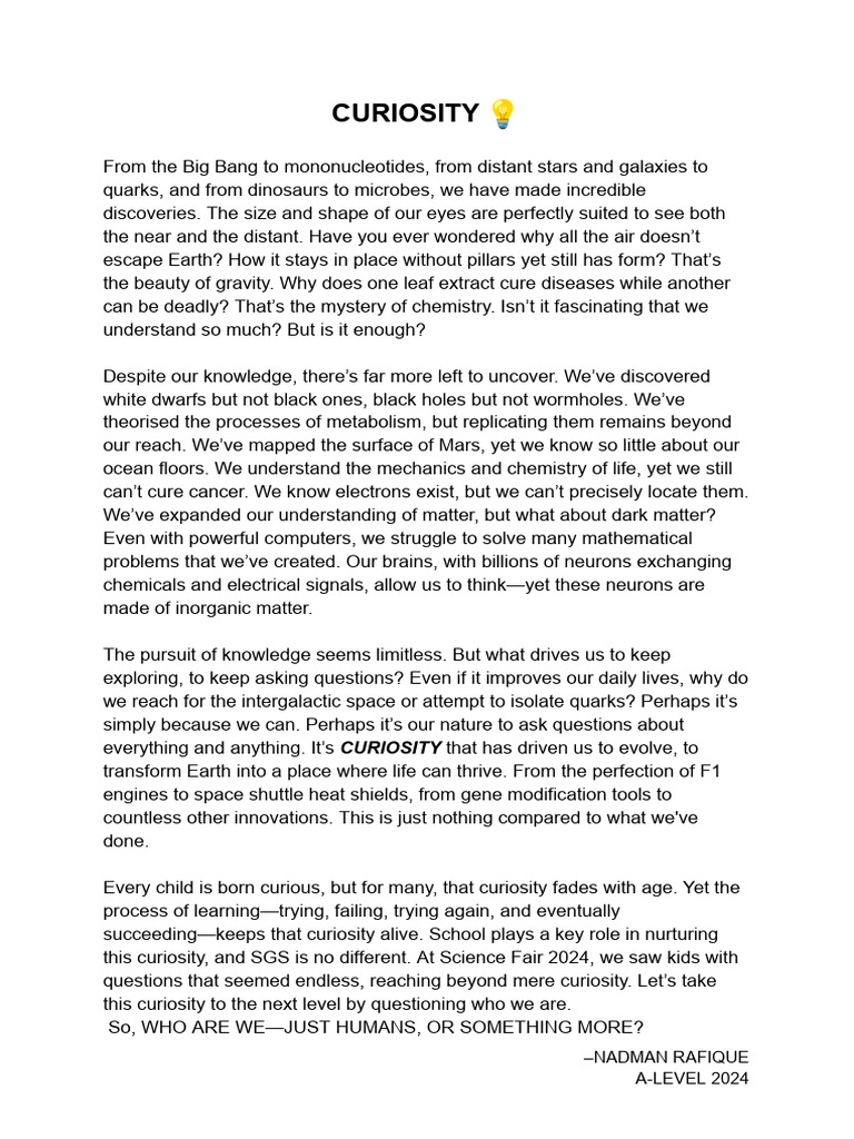 CURIOSITY ? | PDF