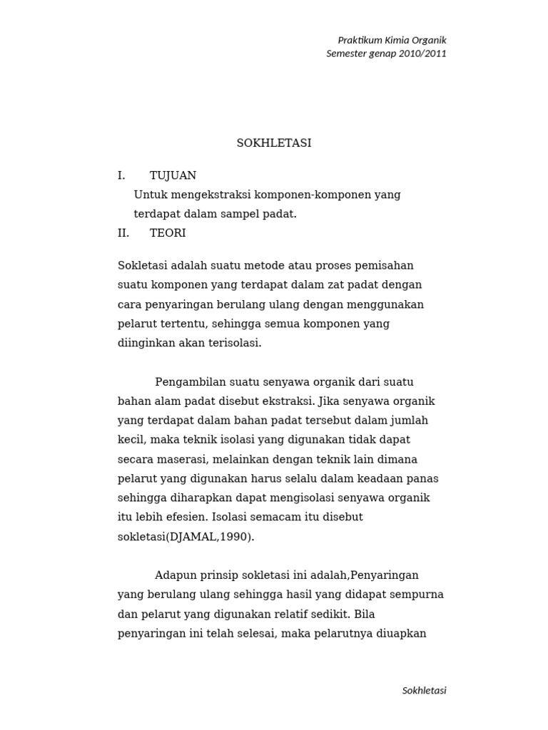 Sokletasi | PDF