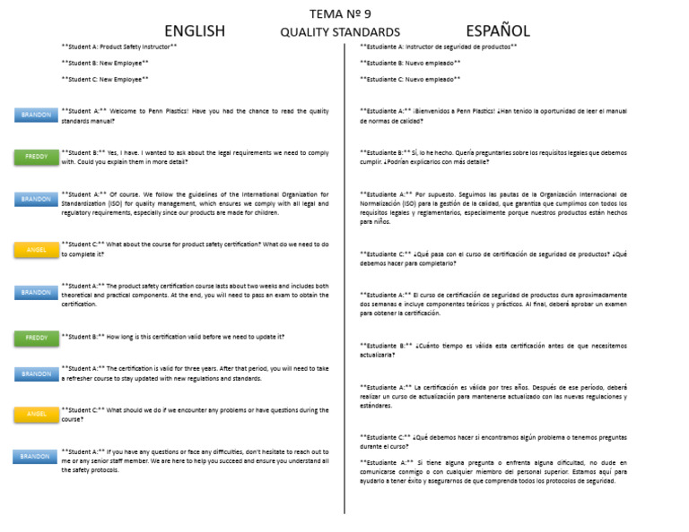 Tema 9 Quality Standards | PDF