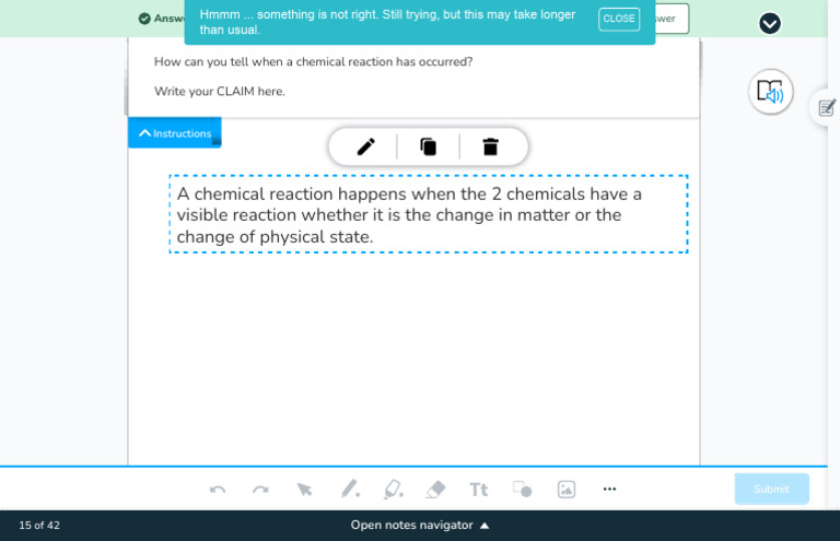 Nearpod - CER Nearpod Lesson - Chemical Reaction Intro | PDF