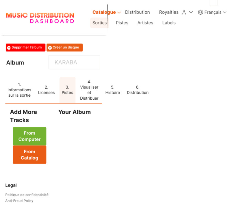 Music Distribution Dashboard | PDF