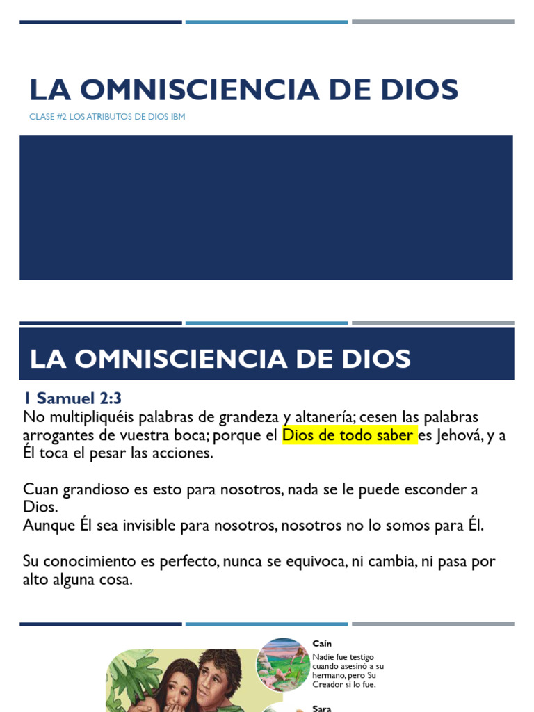 LA OMNISCIENCIA DE DIOS Discipulado | PDF