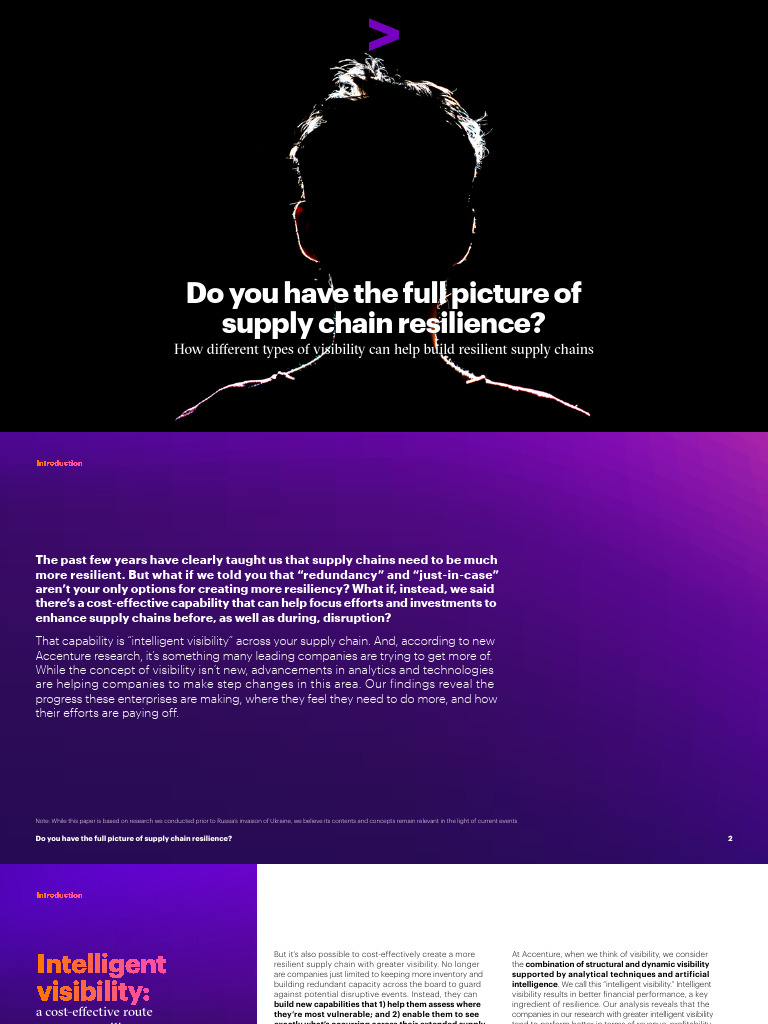 Accenture Resilient Supply Chain | PDF