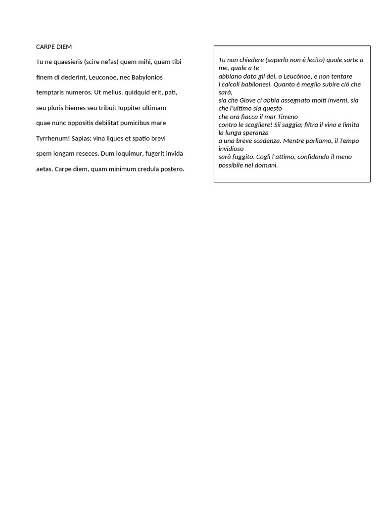 Carpe Diem | PDF | Religion & Spirituality