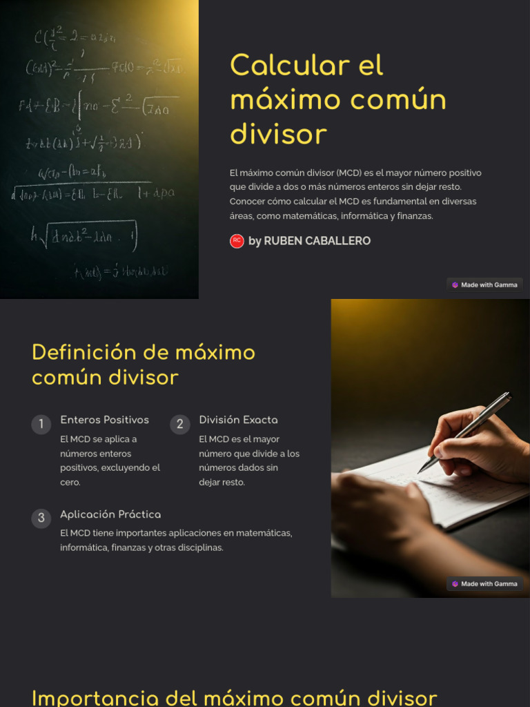 Calcular El Maximo Comun Divisor | PDF