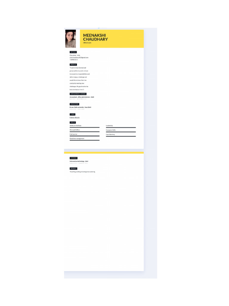 Resume Meenakshi Joshi | PDF