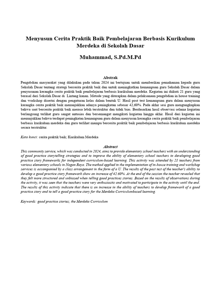 Menyusun - Cerita - Praktik - Baik - Pembelajara Mu | PDF