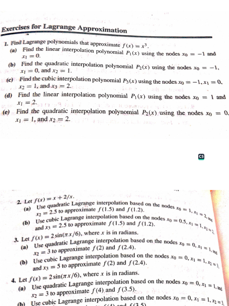 Lagrange Interpolation | PDF