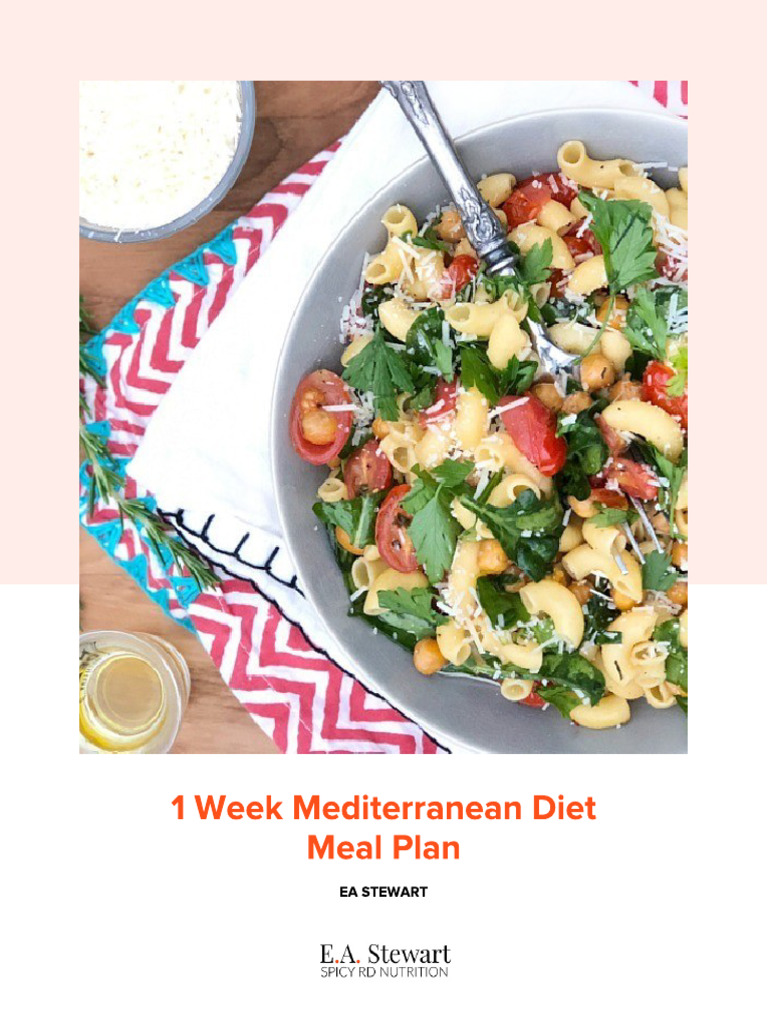1 Week Mediterranean Diet Meal Plan | PDF