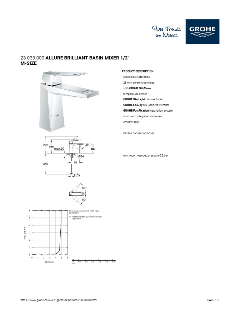 GROHE_Specification_Sheet_23033000 | PDF