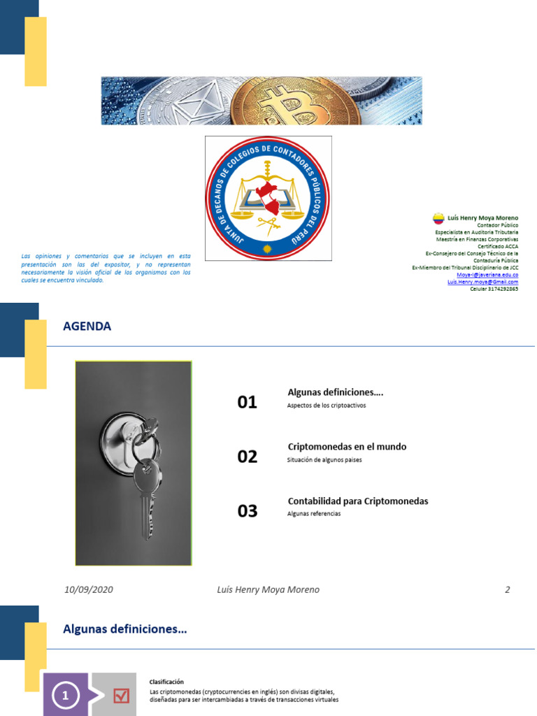 Henry Moya - Criptomonedas 2020 Peru Junta Decanos | PDF