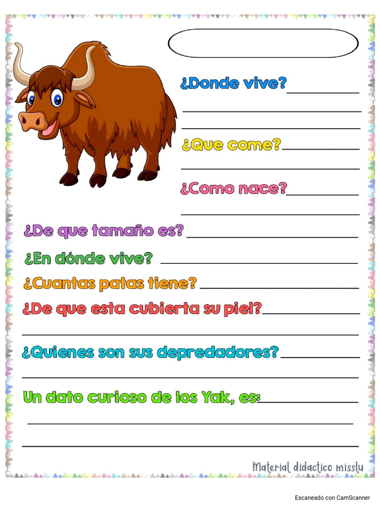 Fichas de Animales | PDF
