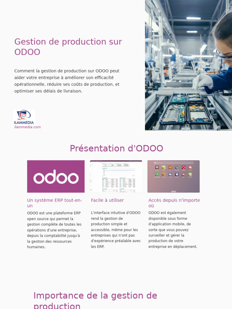 Gestion de Production Sur ODOO | PDF