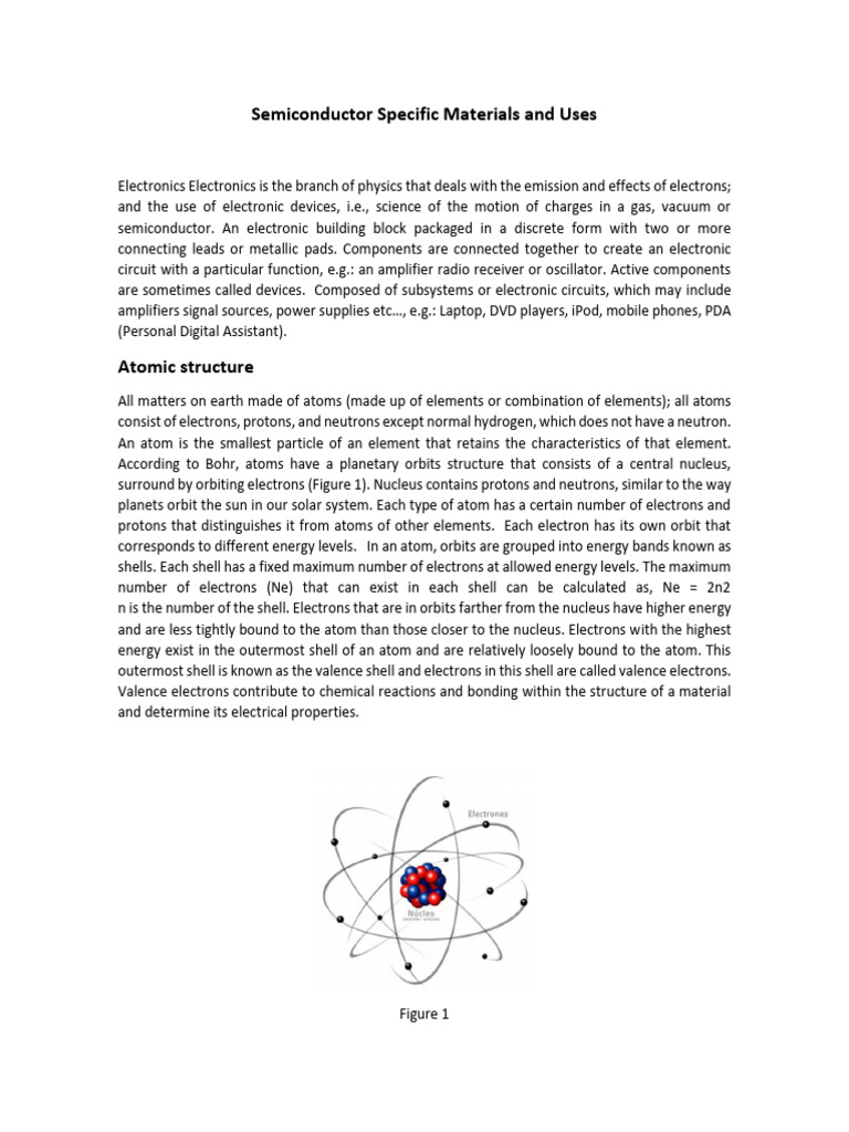 Semiconductor Specific Materials and Uses | PDF