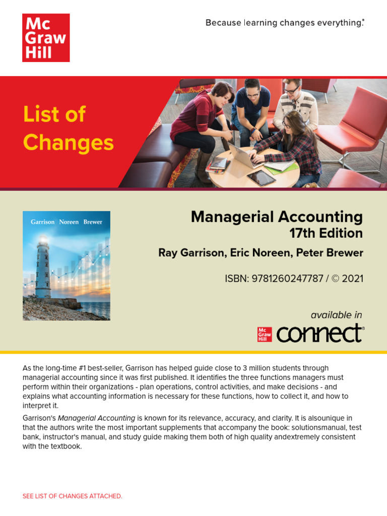 Garrison Managerial Accounting 17e | PDF | Management Accounting ...