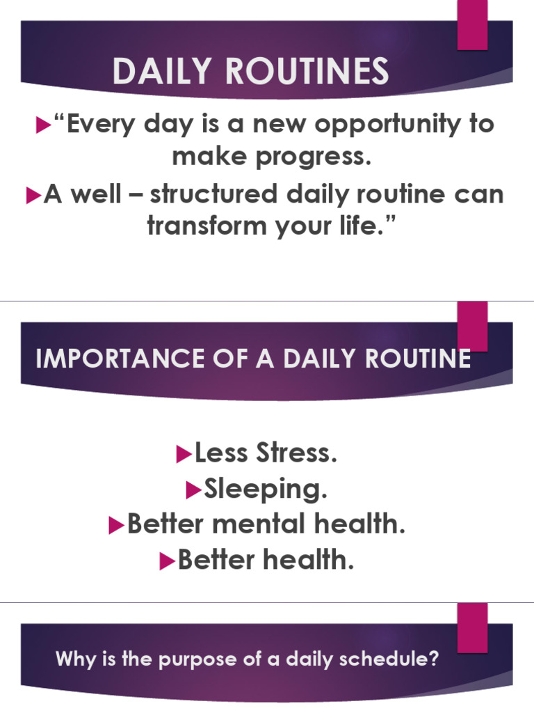 Powerpoint DAILY ROUTINES 15.10.2024 | PDF