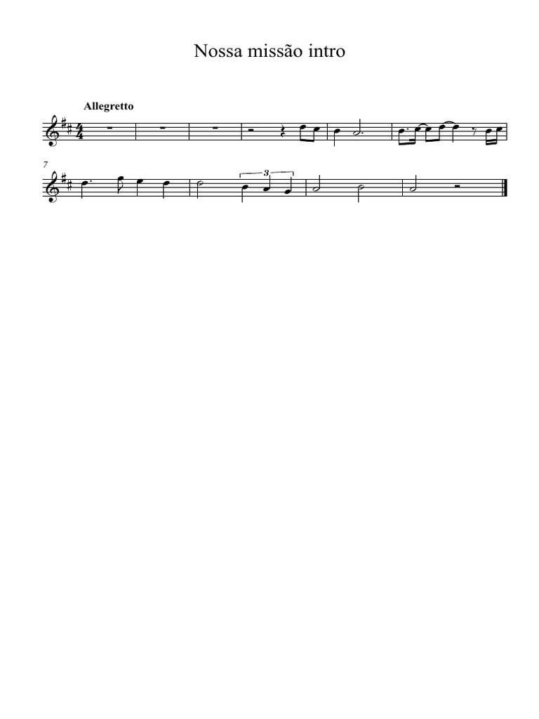 Nossa Missão Intro - Partitura Completa | PDF