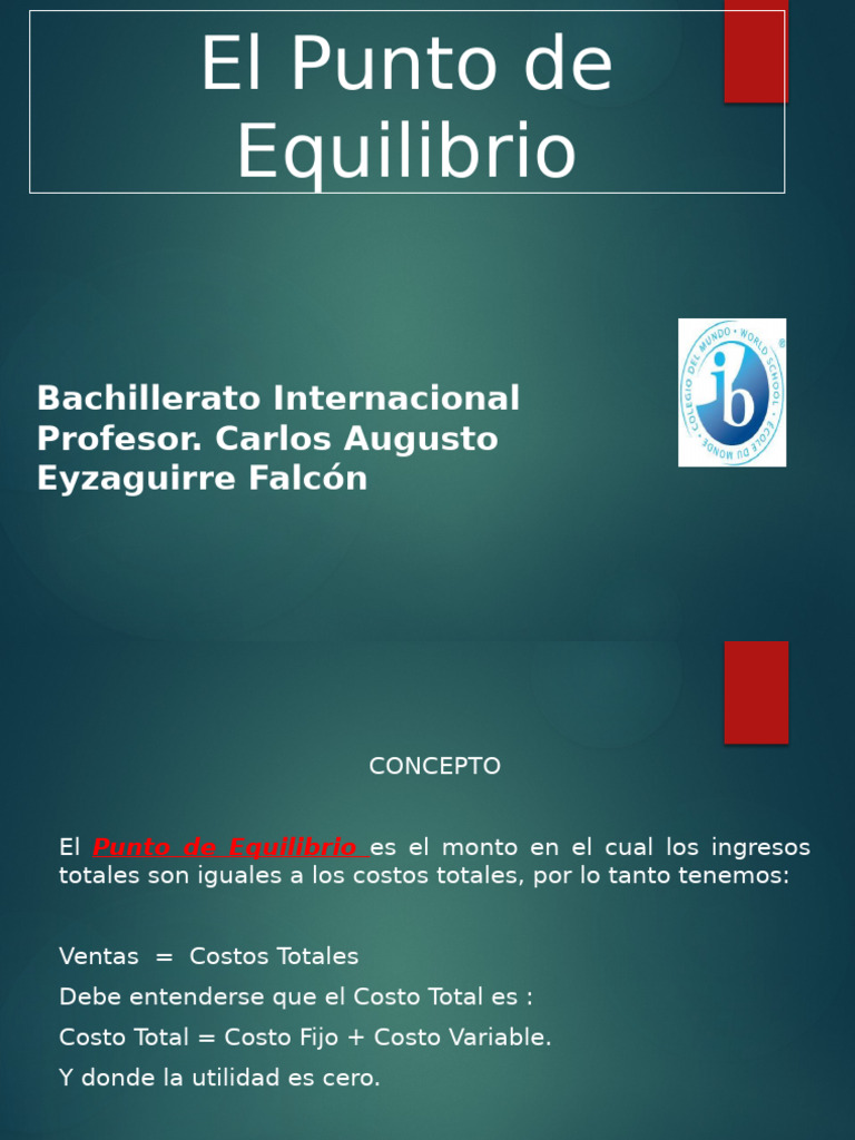 Punto de Equilibrio | PDF