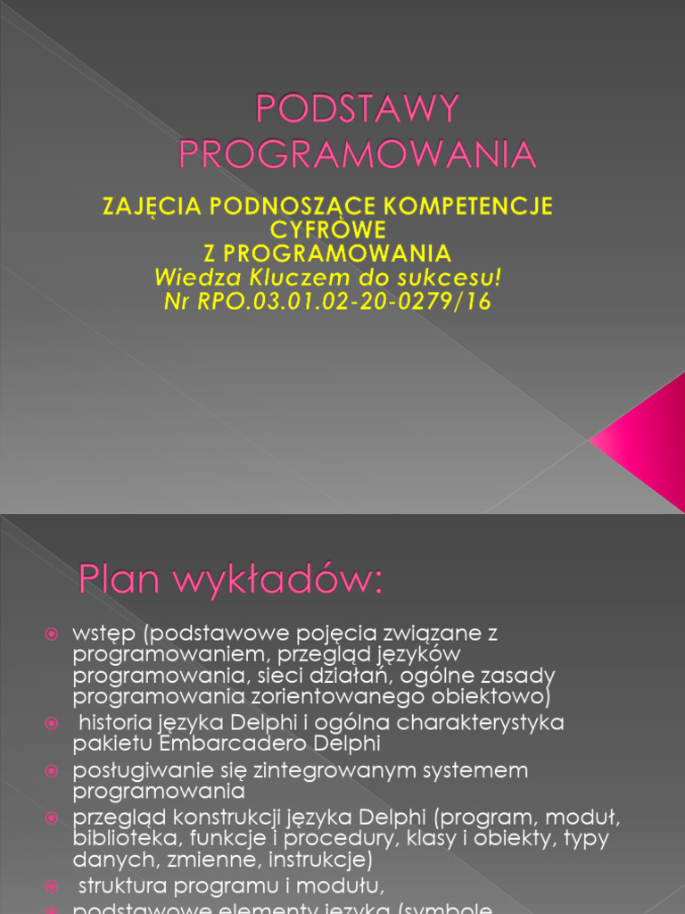 Podstawy Programowania | PDF