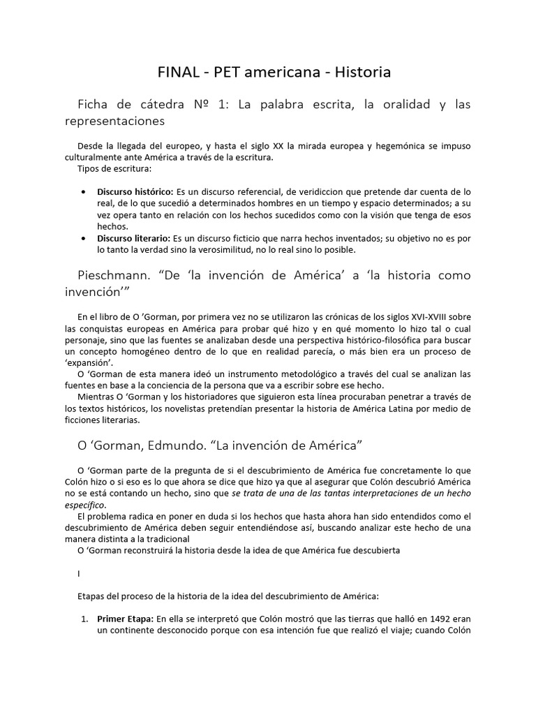 FINAL PETAmericana Historia | PDF