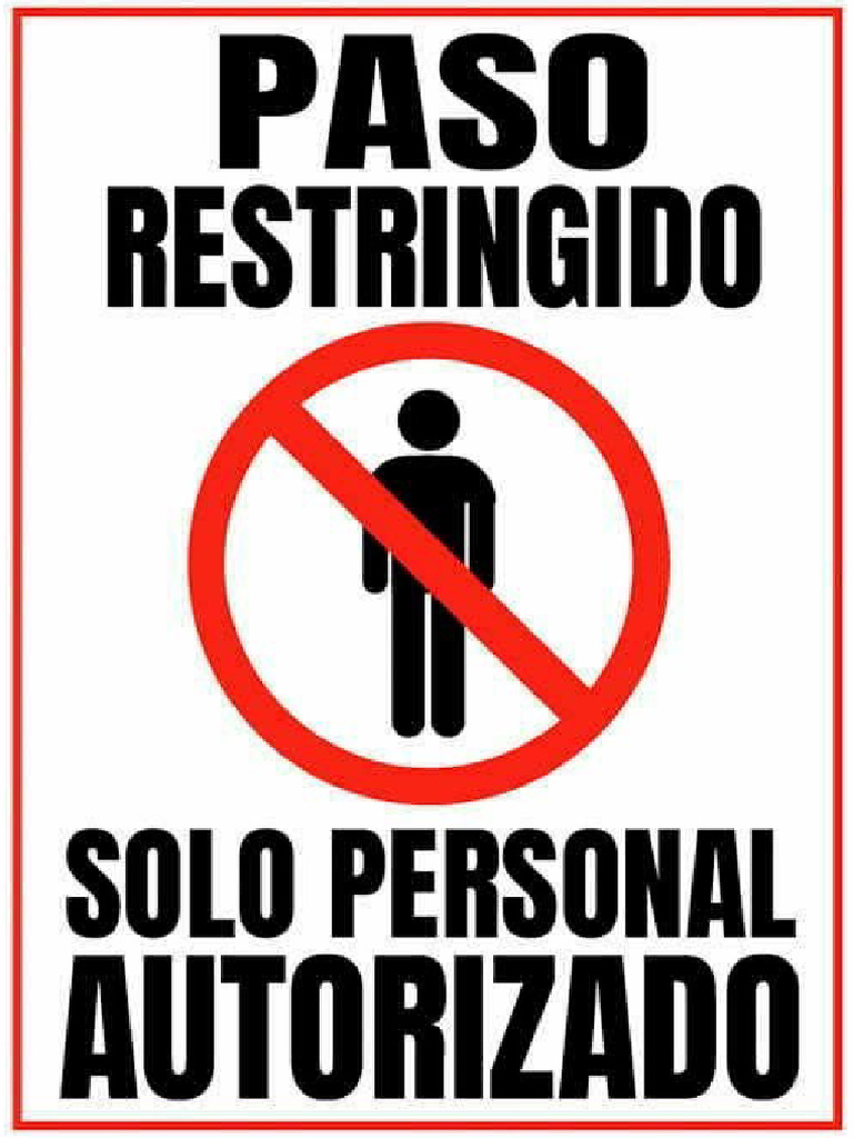 Señaletica - Paso Restringido | PDF
