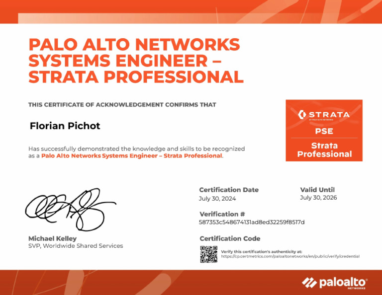 Palo Alto Networks System Engineer Professional - Hardware Firewall ...