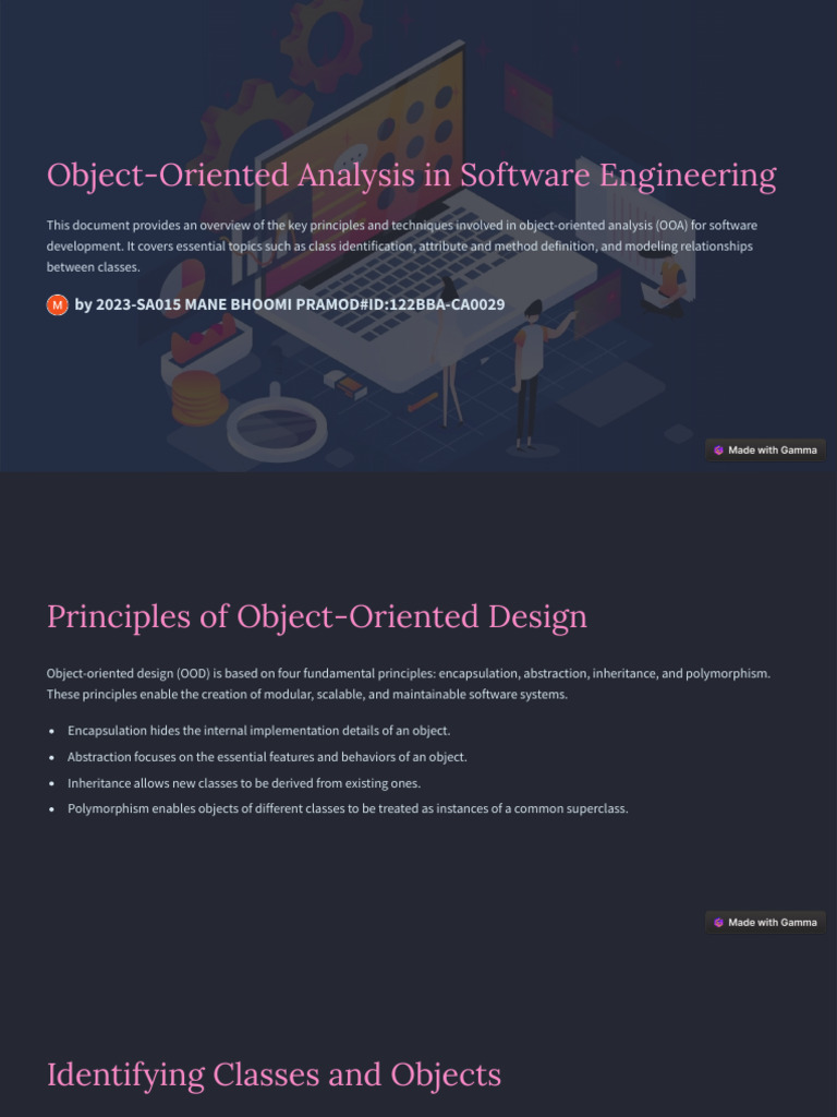 Object Oriented Analysis in Software Engineering | PDF